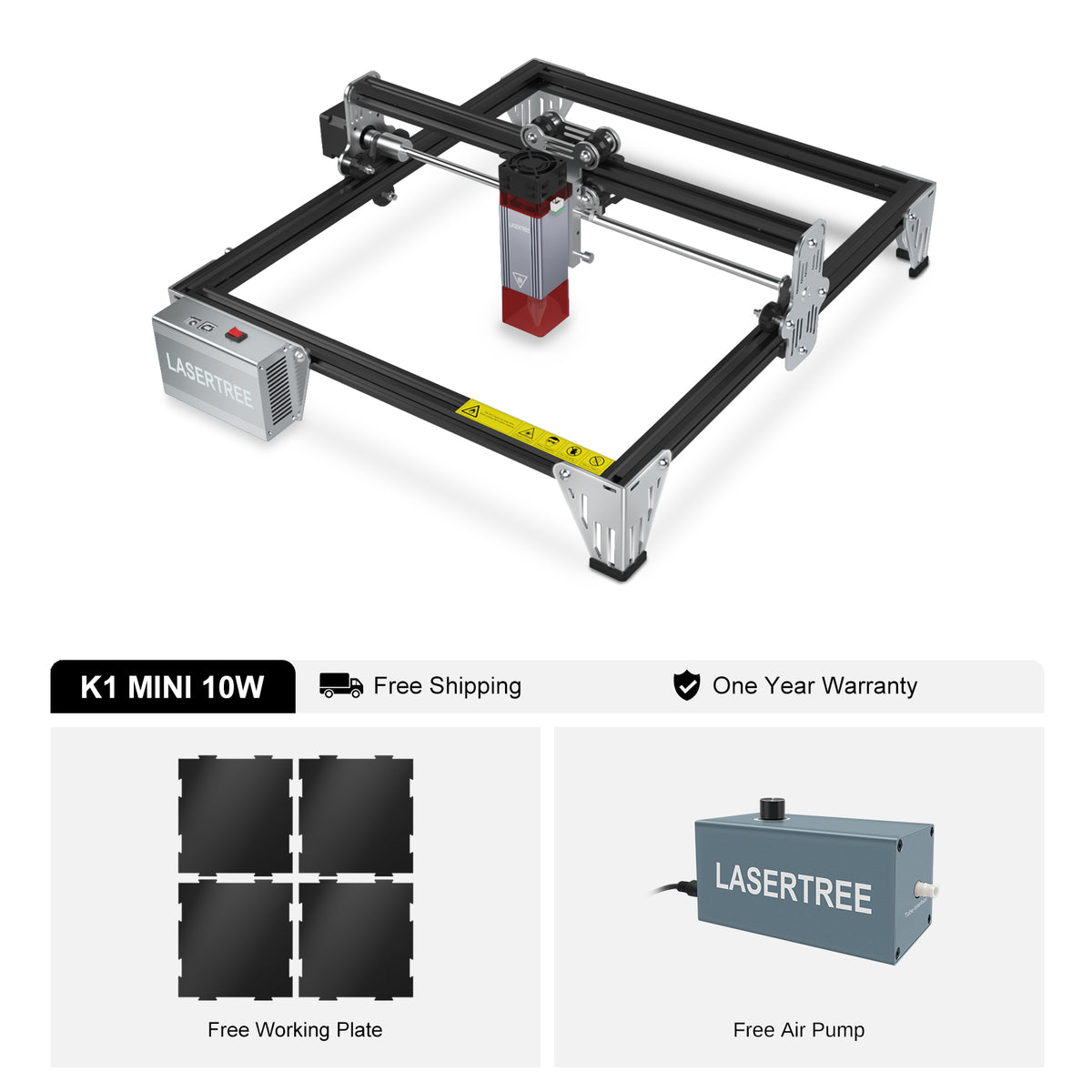 LaserTree K1 Mini 10W Laser Cutting & Engraving Machine